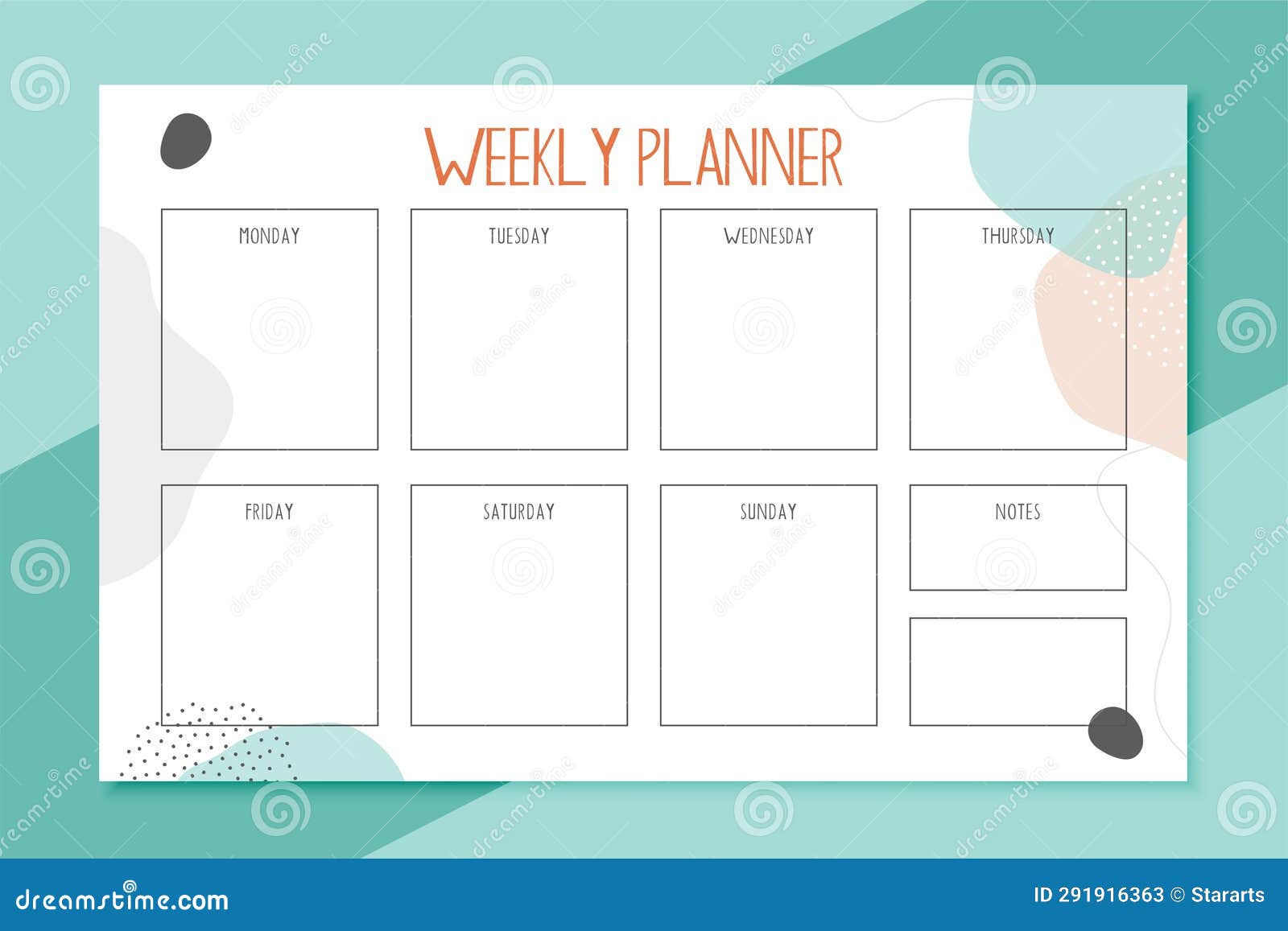 Elegant Weekly Organizer Timetable Planner Template for Business or ...