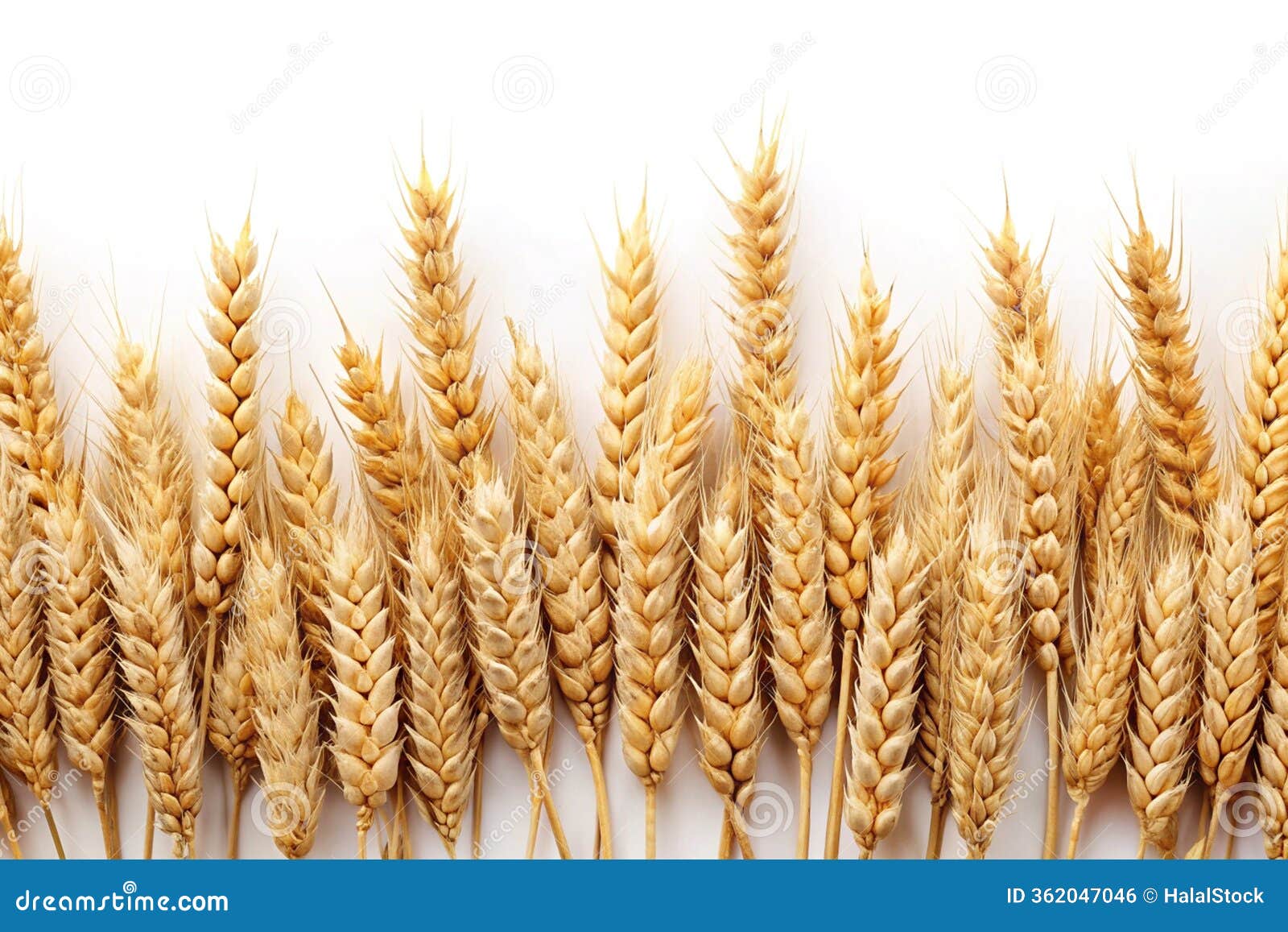 Wheat On Border Side On Plain White Background Copyspace Ai Generated ...
