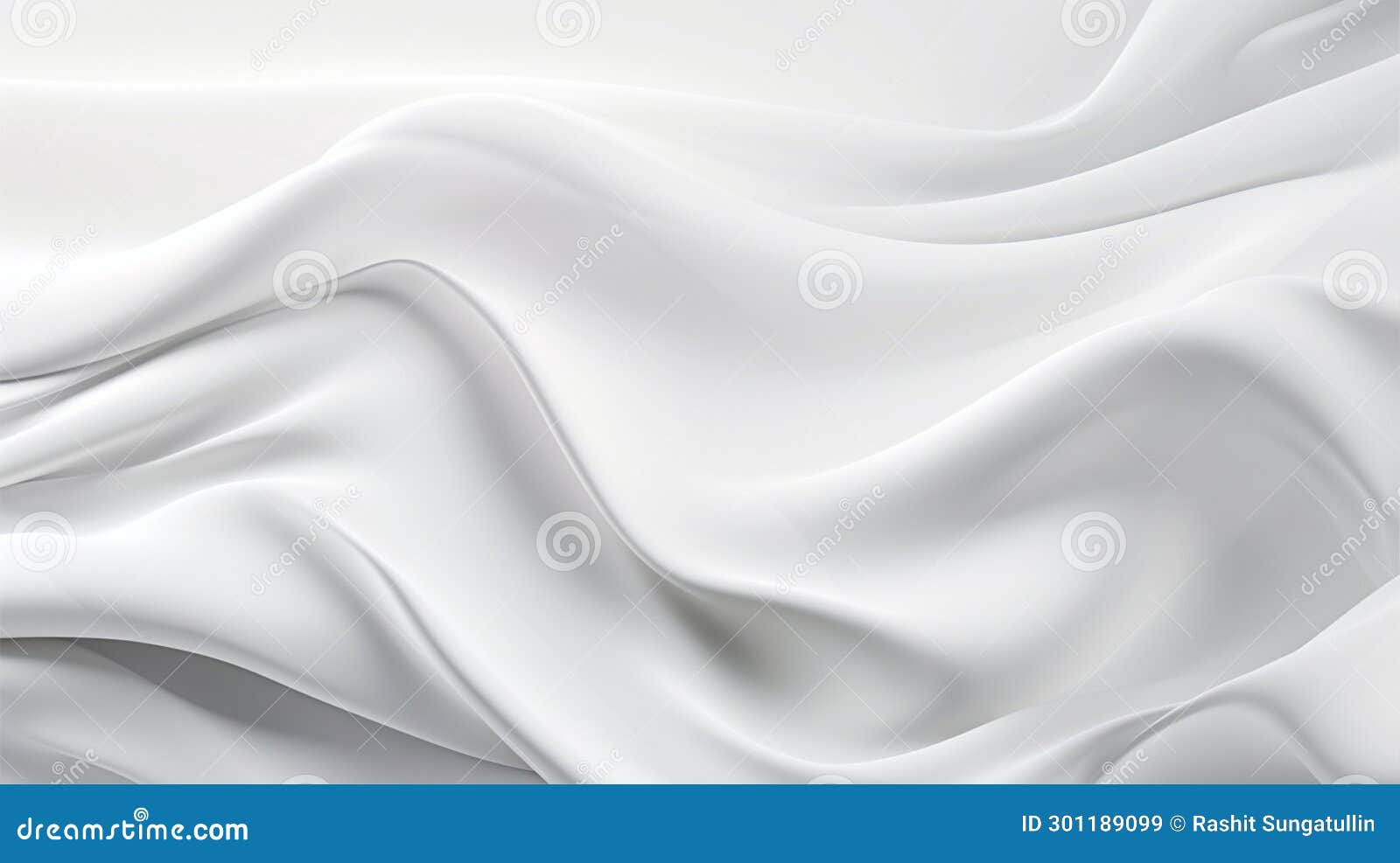 Elegant White Background with Flowing Fabric Waves Stock Illustration ...