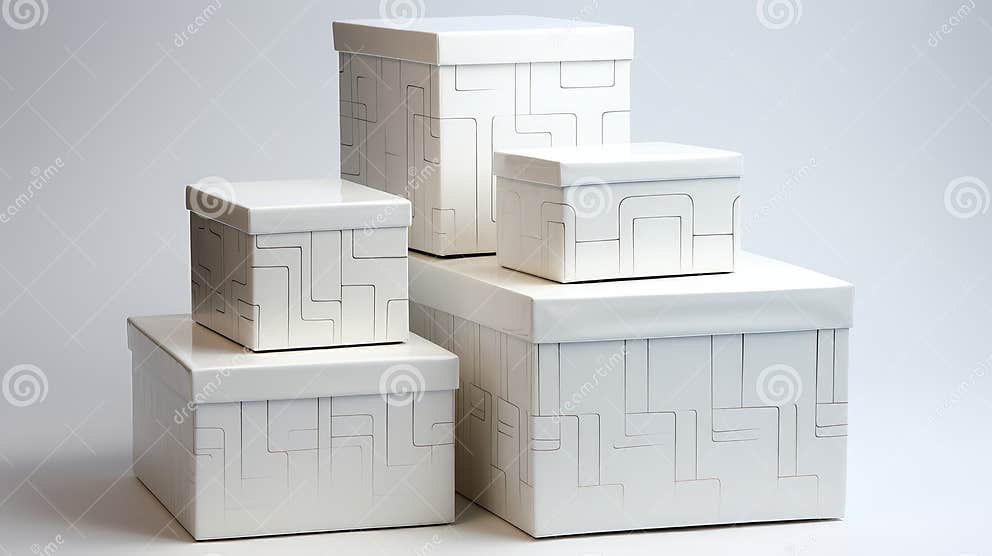 Elegant white box pattern stock illustration. Illustration of aesthetic ...