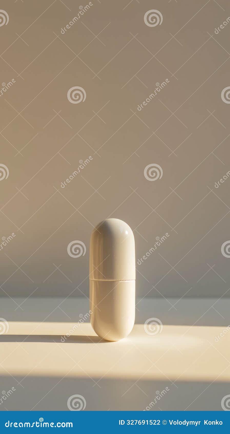 Elegant White Capsule Shaped Container with Minimalist Design, Natural ...