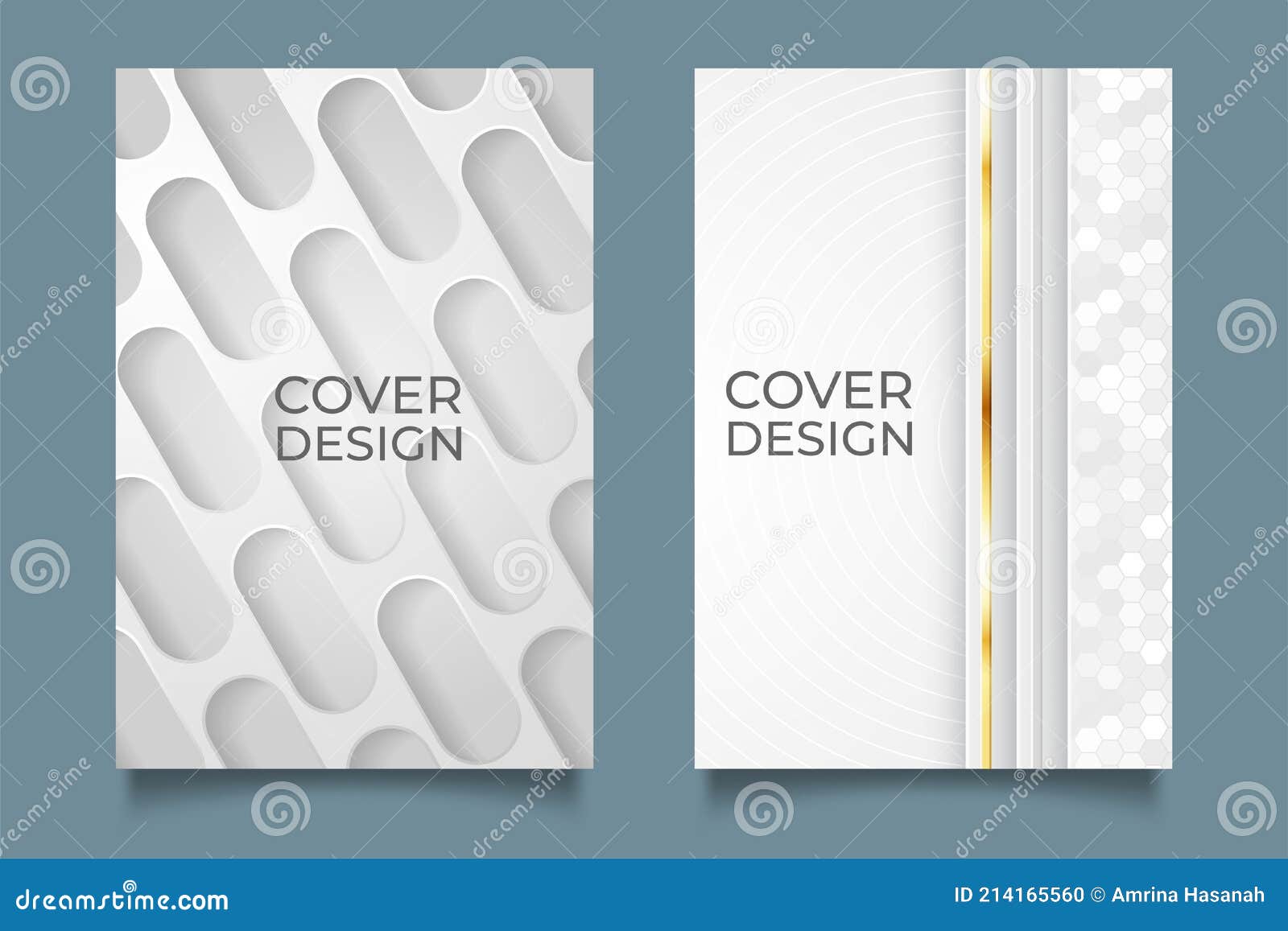 Elegant White Color Covers Set Stock Vector - Illustration of modern ...