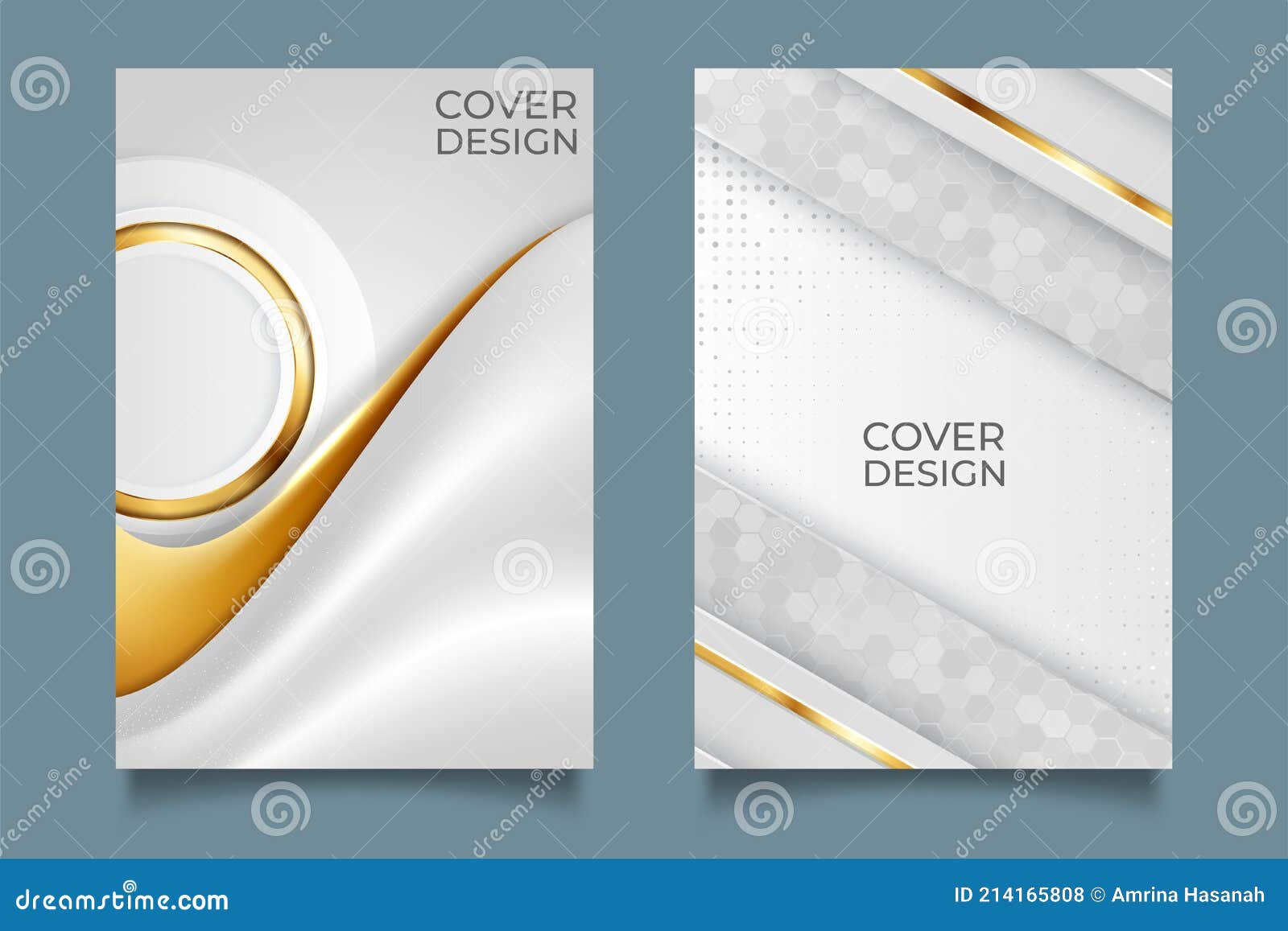 Elegant White Color Covers Set Stock Vector - Illustration of trendy ...