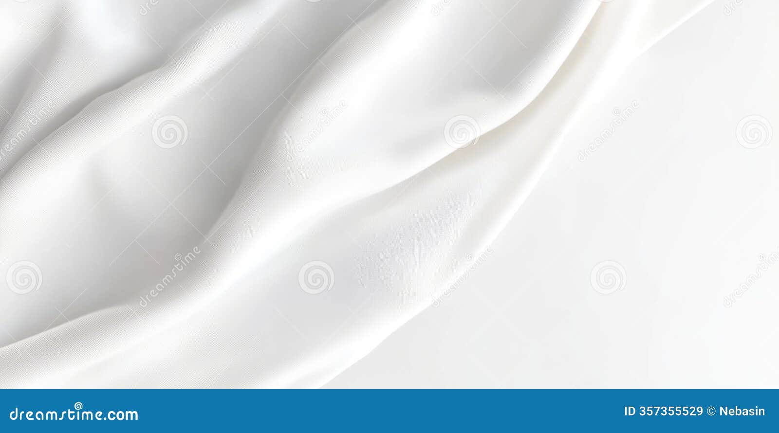 Elegant White Fabric Draped in Gentle Waves Stock Illustration ...