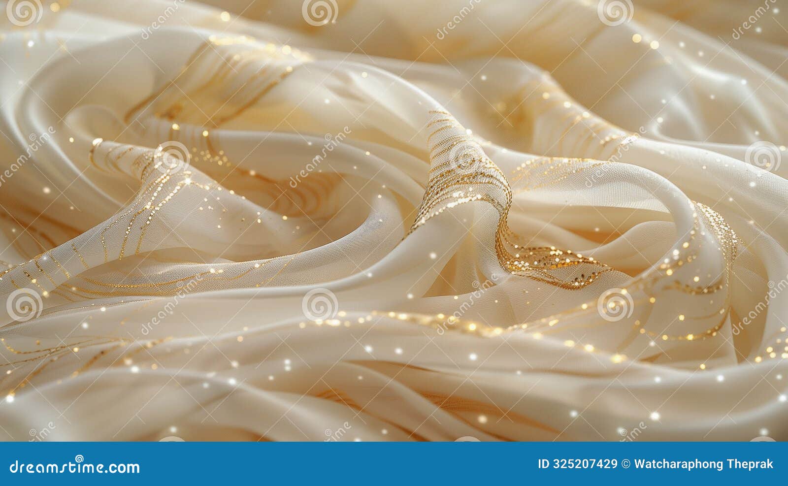 Elegant White Fabric with Gold Embellishments Stock Illustration ...