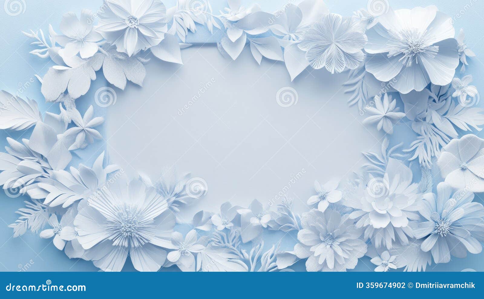 An Elegant White Floral Frame Adorned with Complex Details Stock Photo ...