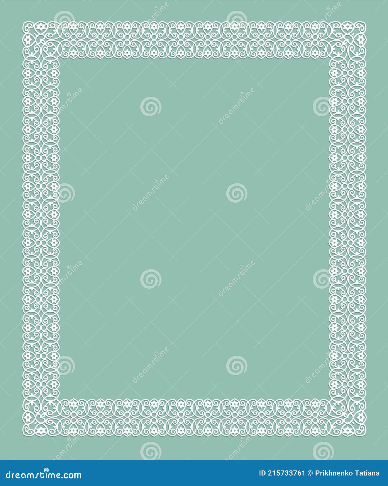 Elegant white frame stock vector. Illustration of pattern - 215733761