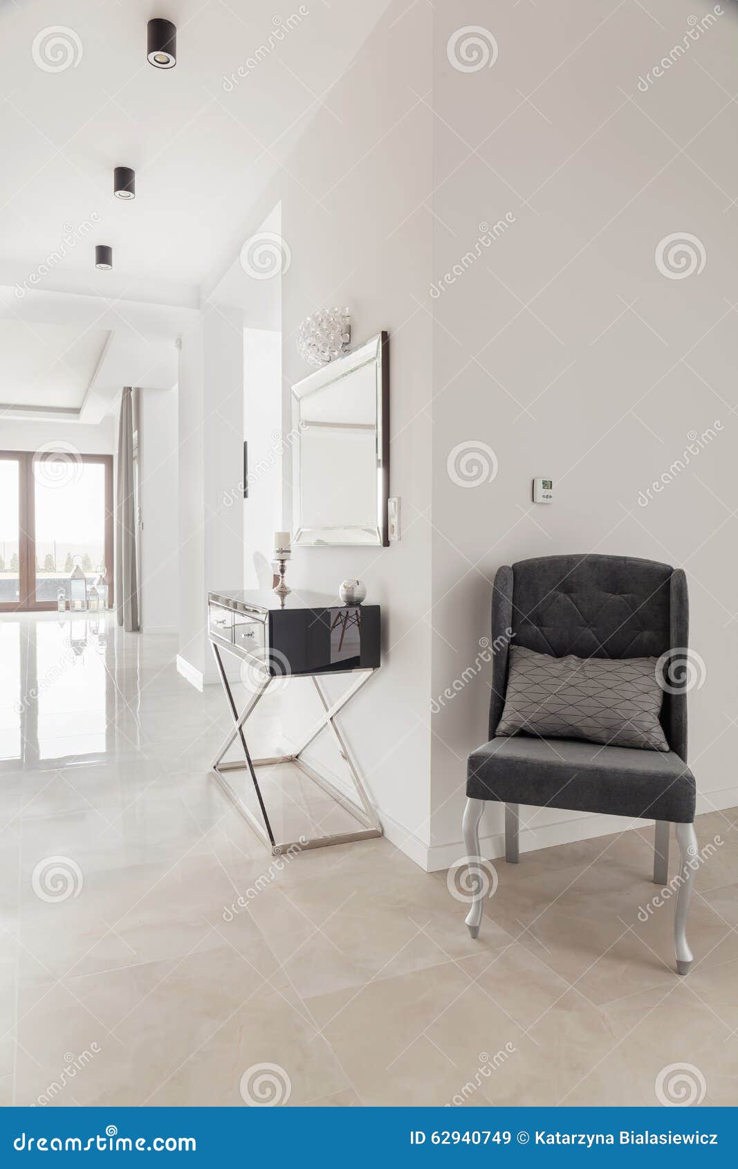 Elegant white hall stock image. Image of expensive, rich - 62940749