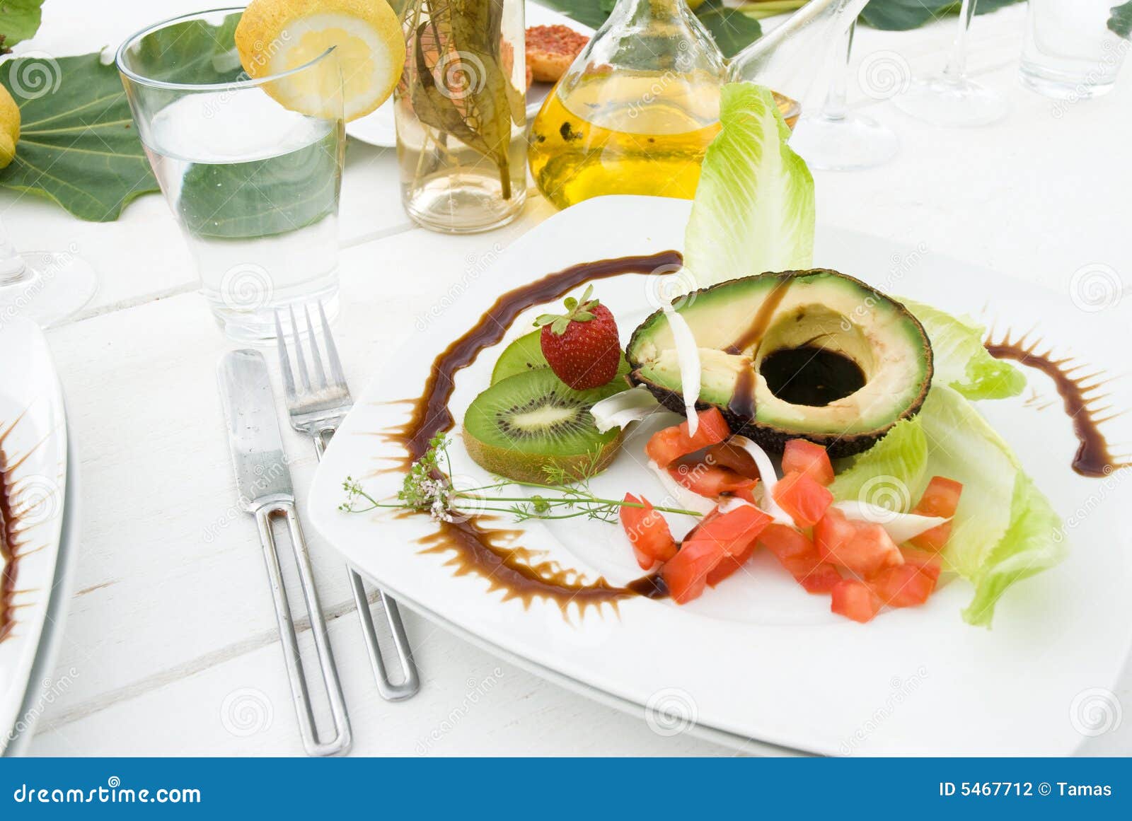 Elegant white lunch table stock photo. Image of nutrition - 5467712