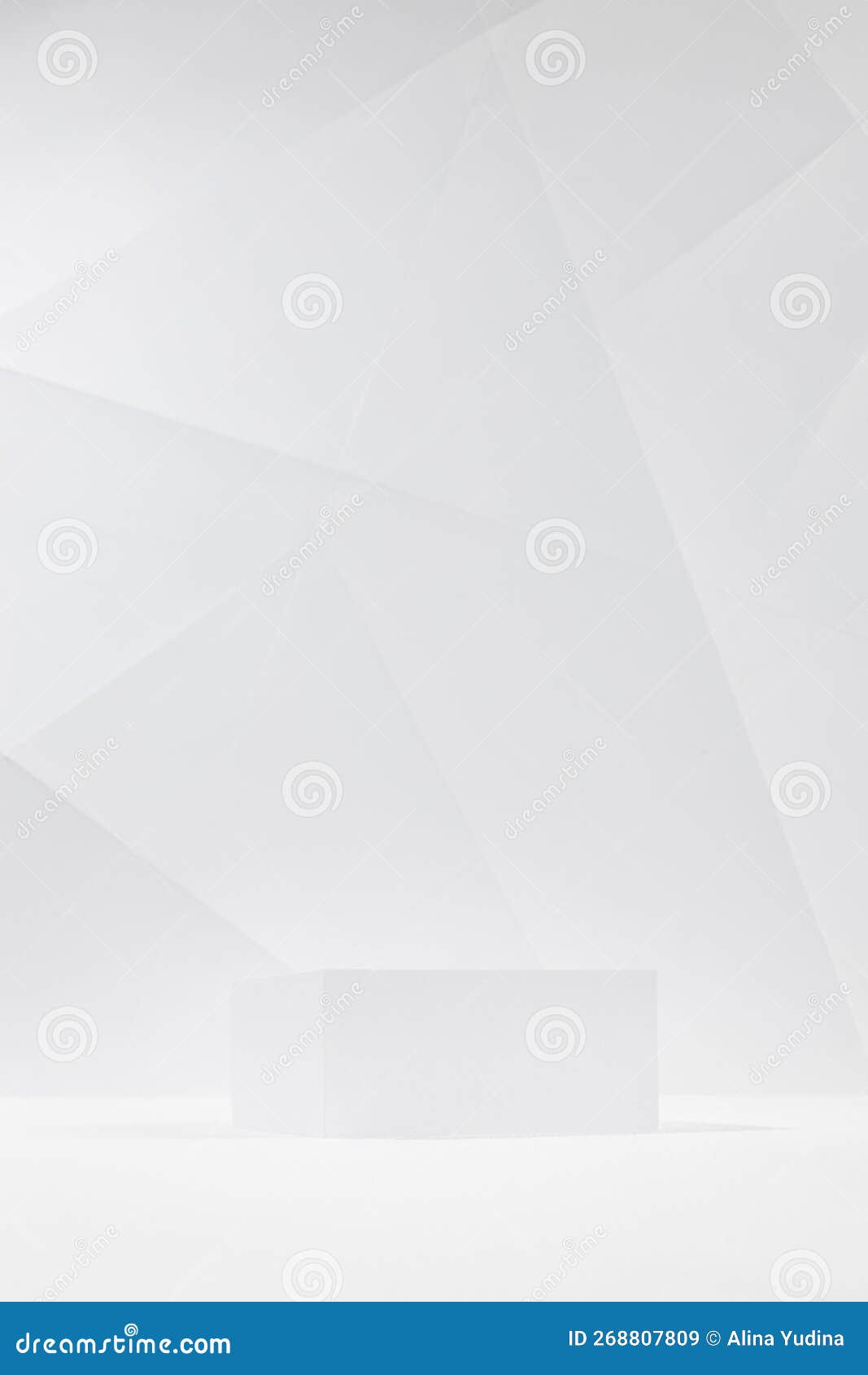 Elegant White Square Podium Mockup on White Table in Soft Light White ...
