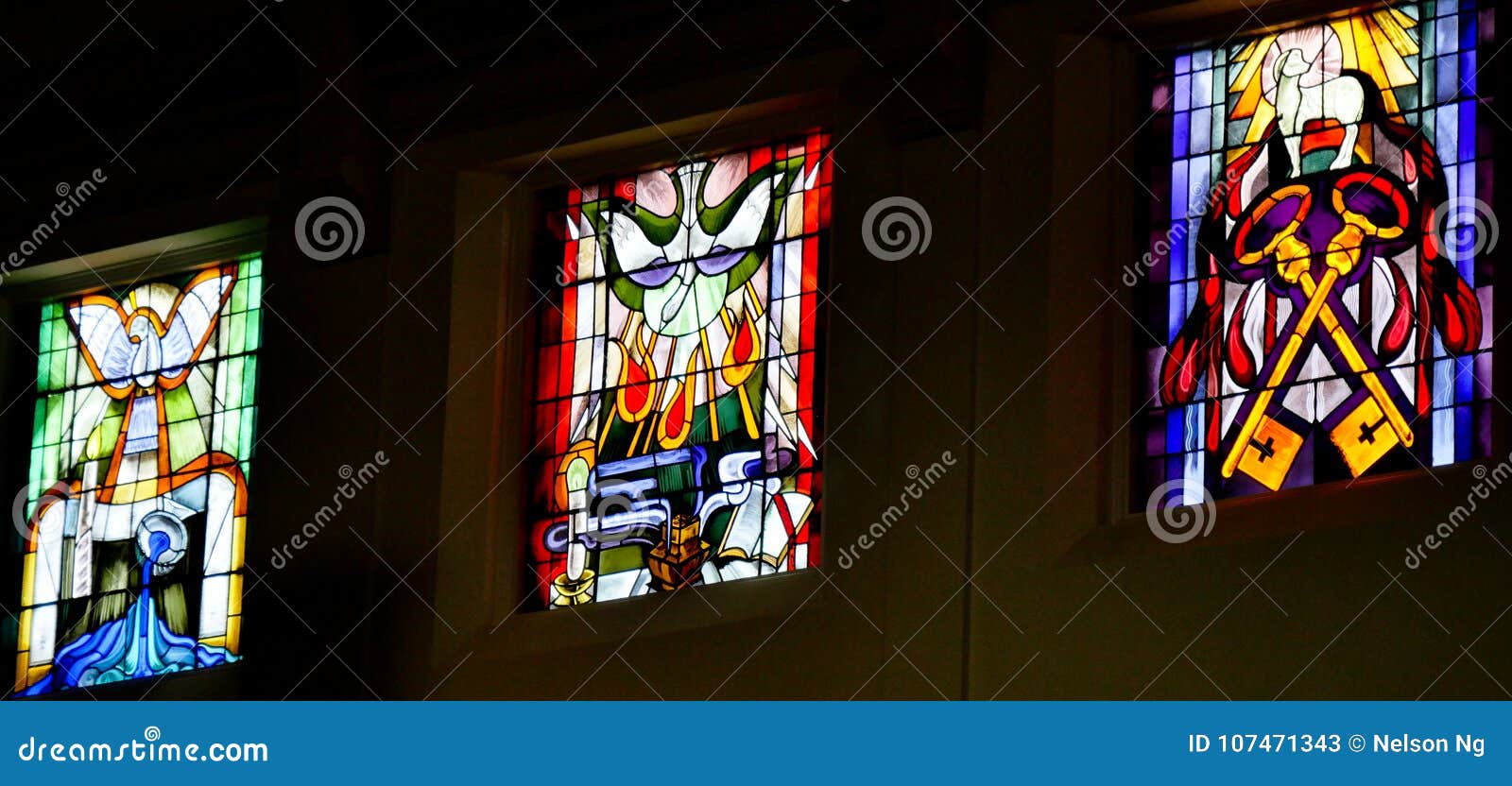 Elegant Window Shot in a Funeral Chapel Stock Image - Image of goodbye ...