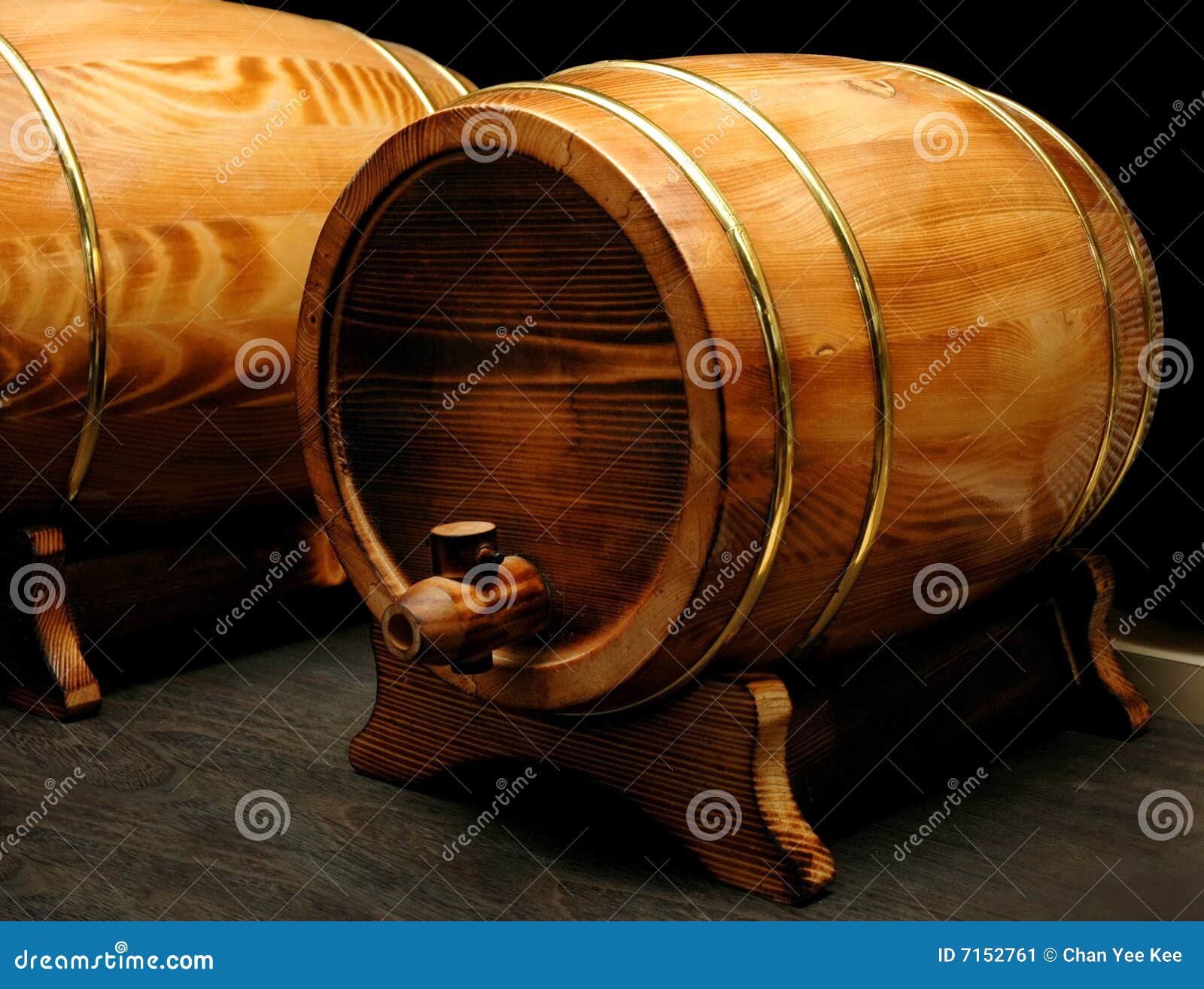 Elegant wine barrels stock image. Image of large, handmade - 7152761
