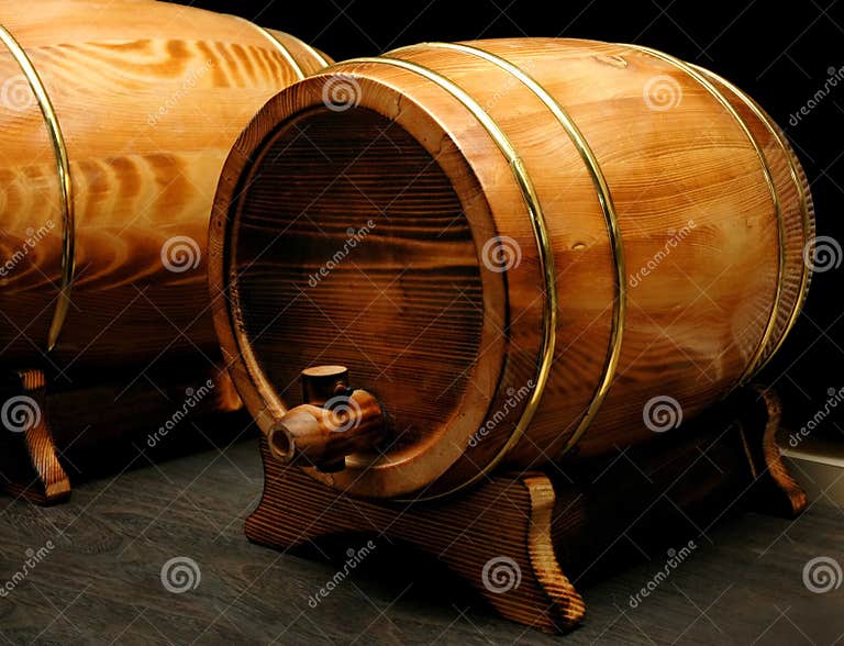 Elegant wine barrels stock image. Image of large, handmade - 7152761