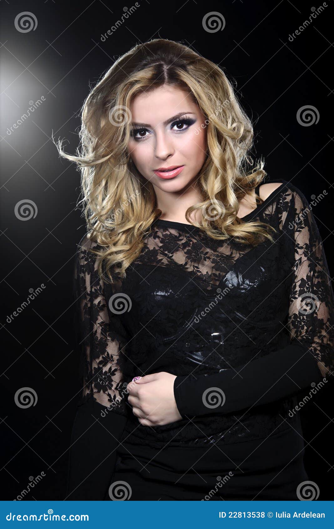 Elegant woman stock photo. Image of elegant, makeup, lace - 22813538