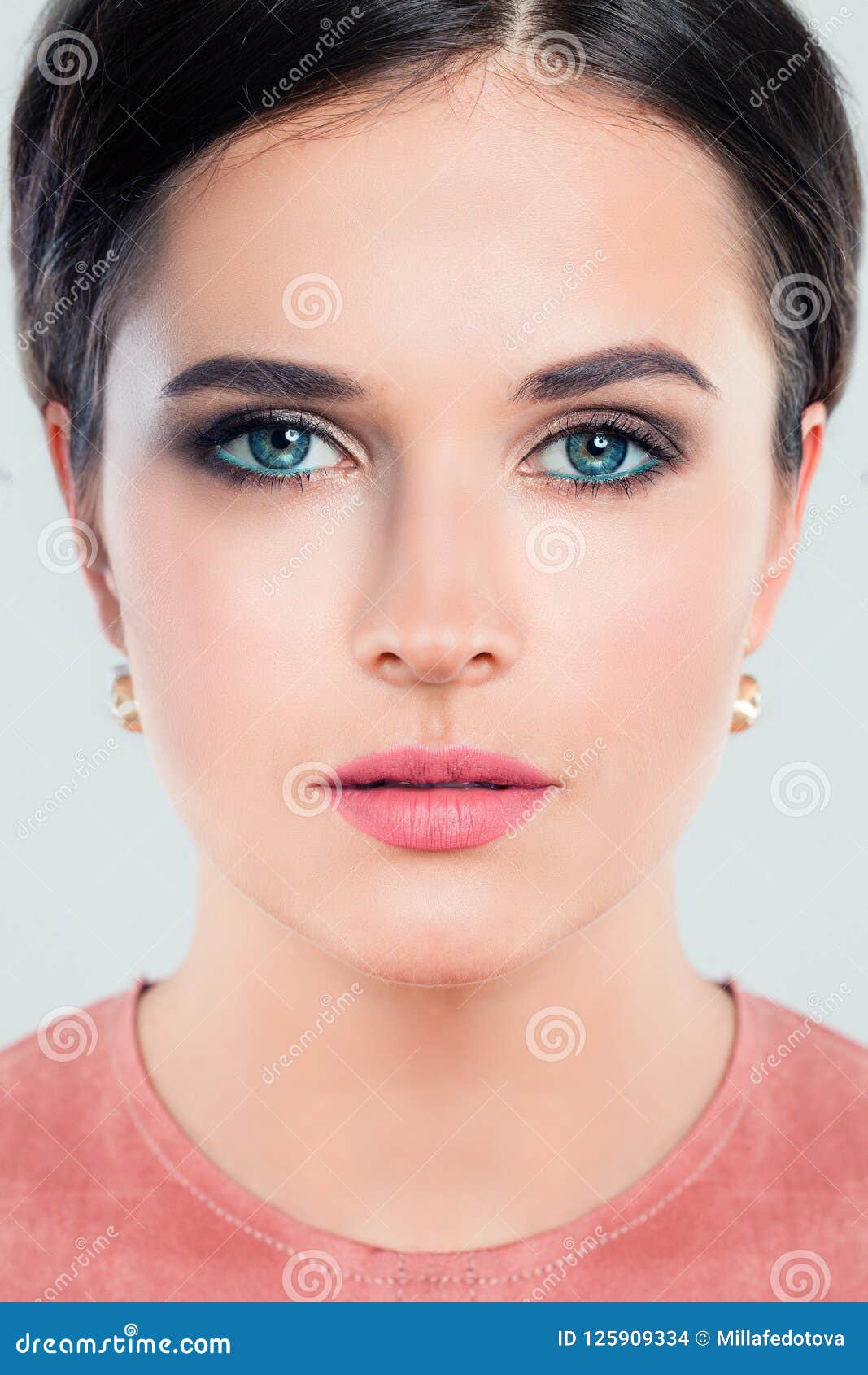 Elegant Woman Face Closeup. Young Beautiful Woman Stock Photo - Image ... Elegant Woman Face Closeup. Young Beautiful Woman Stock Photo - Image ...