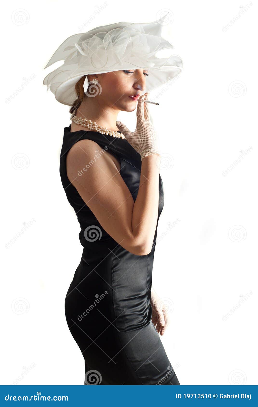 Elegant Woman Smoking Stock Photo - Image: 19713510