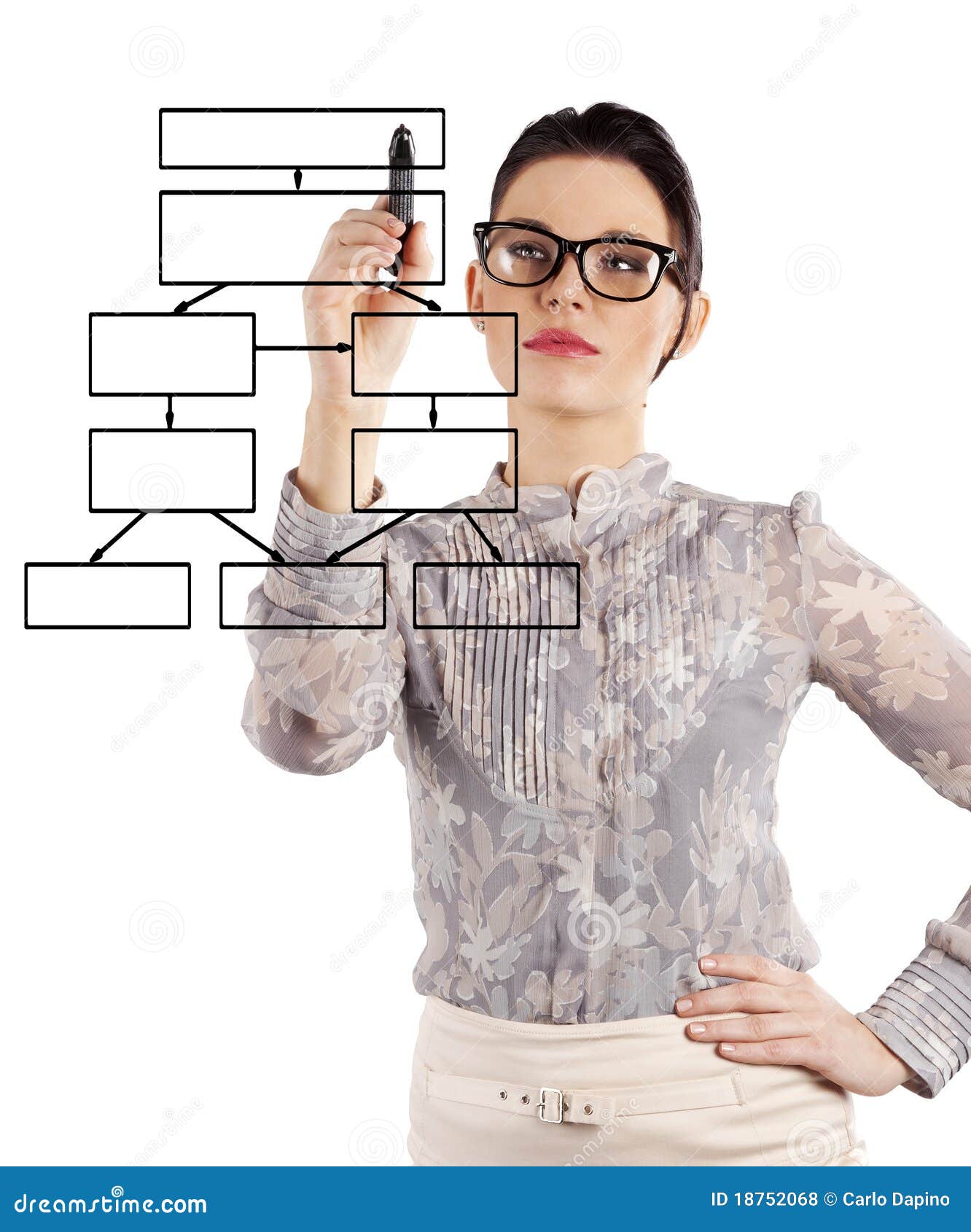 Elegant woman writing stock photo. Image of assistant - 18752068