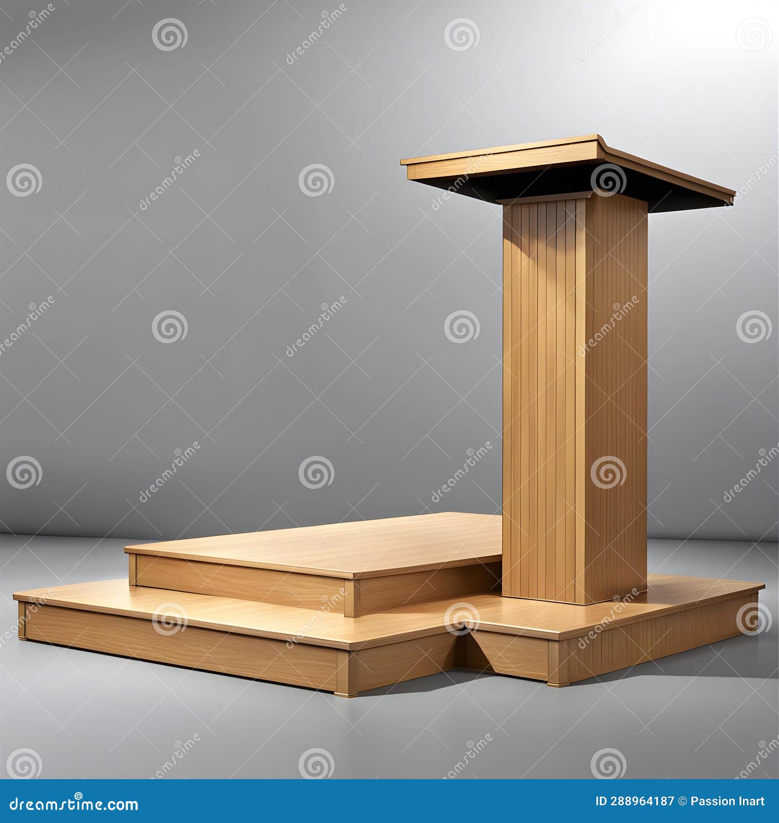 Elegant Wooden Podium for Professional Presentations Stock Illustration ...