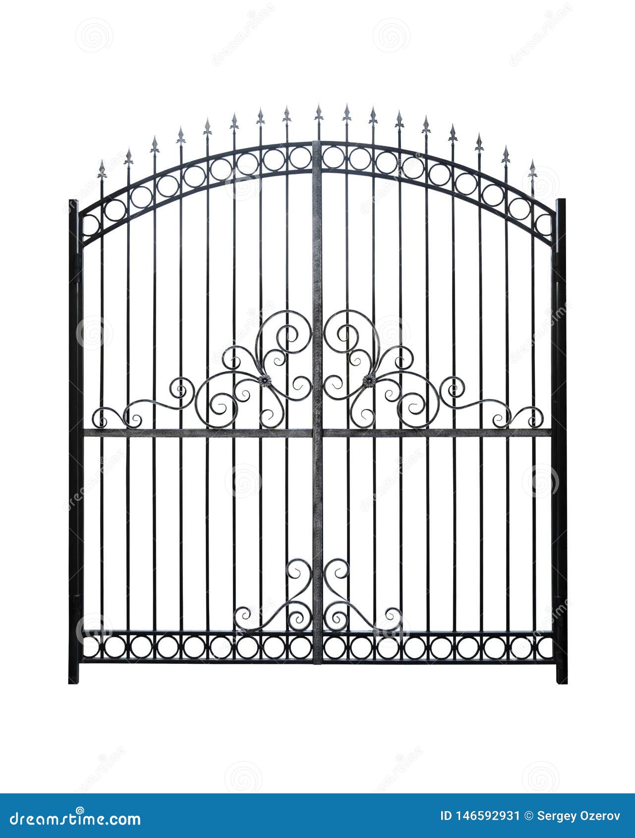 Elegant wrought iron gate stock image. Image of locked - 146592931