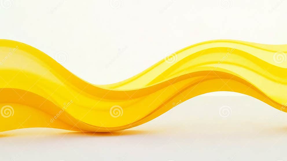 Elegant Yellow Wave Pattern on Light Background Stock Illustration ...