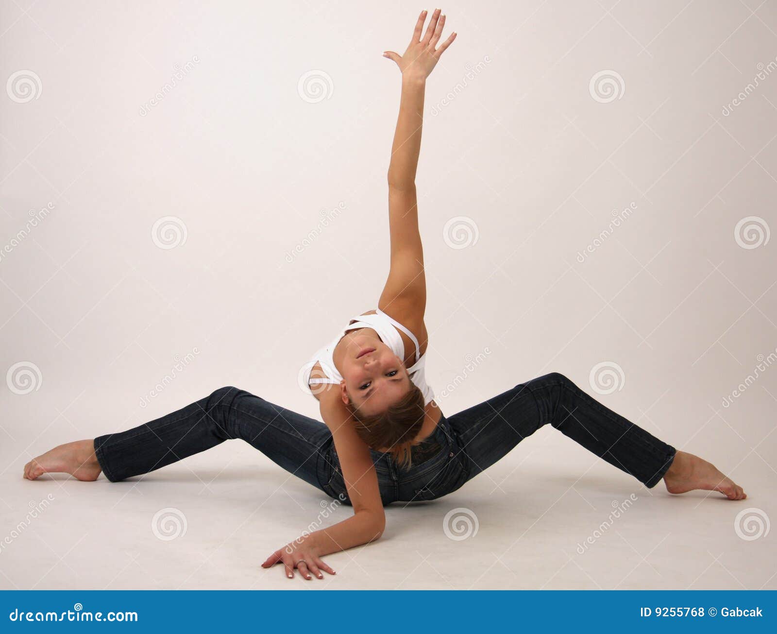 Elegant Young Flexible Woman Stock Photo - Image of gymnastic, elegant ...