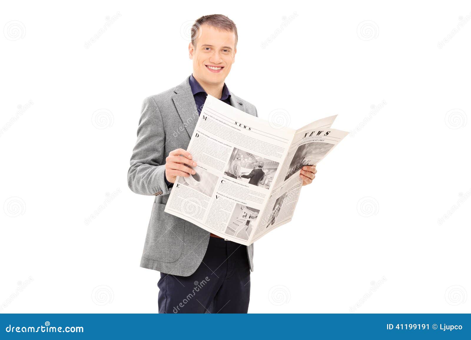 Elegant Young Man Reading a Newspaper Stock Image - Image of press ... Elegant Young Man Reading a Newspaper Stock Image - Image of press ...