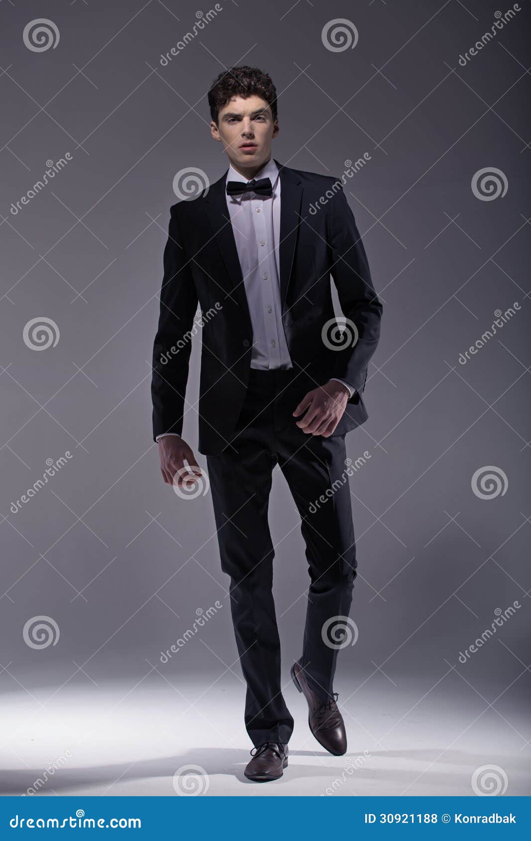 Elegant Young Model Wearing Suit Stock Photo - Image of human ...