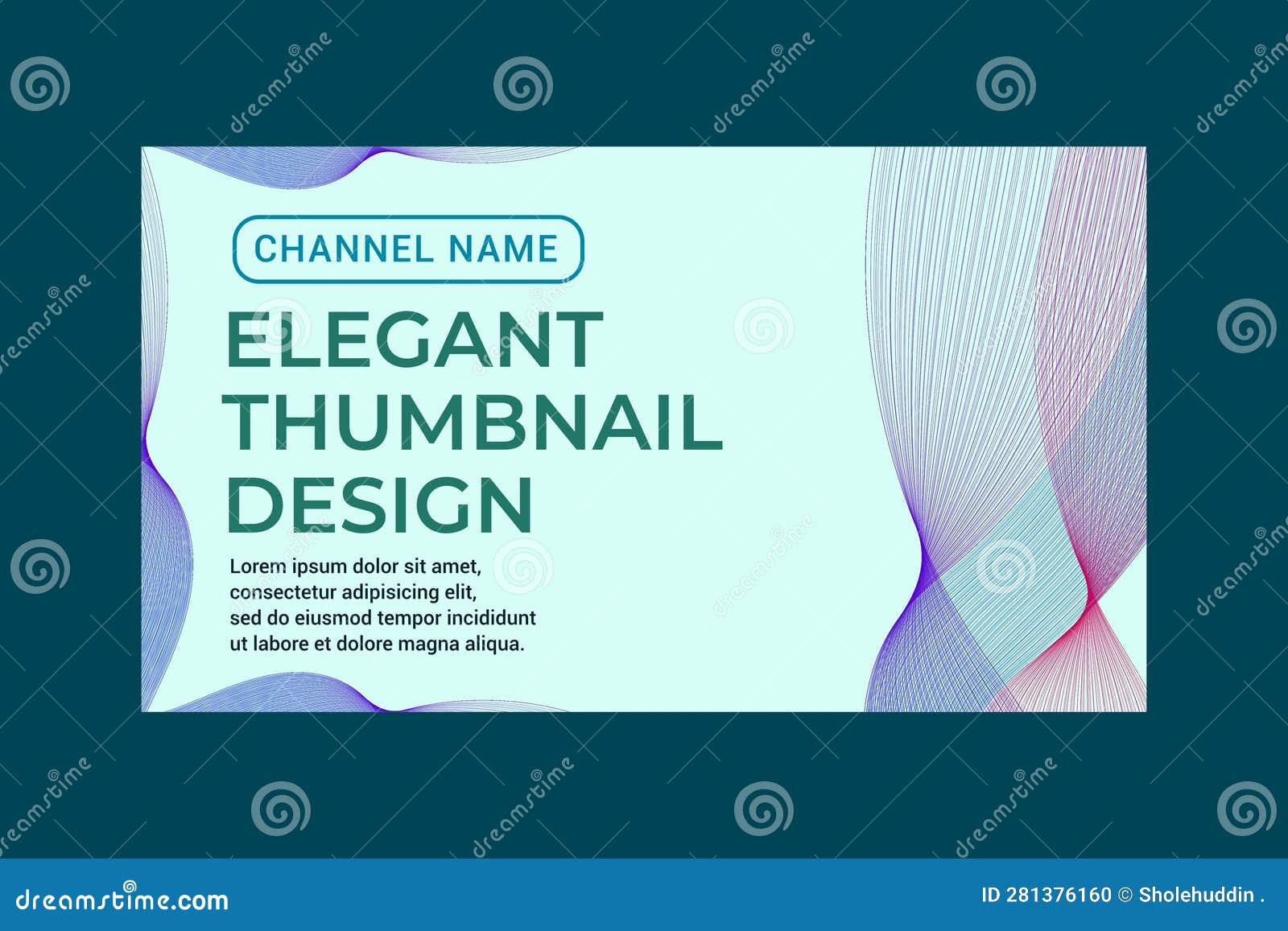 Elegant Youtube Thumbnail Template Stock Illustration - Illustration of ...