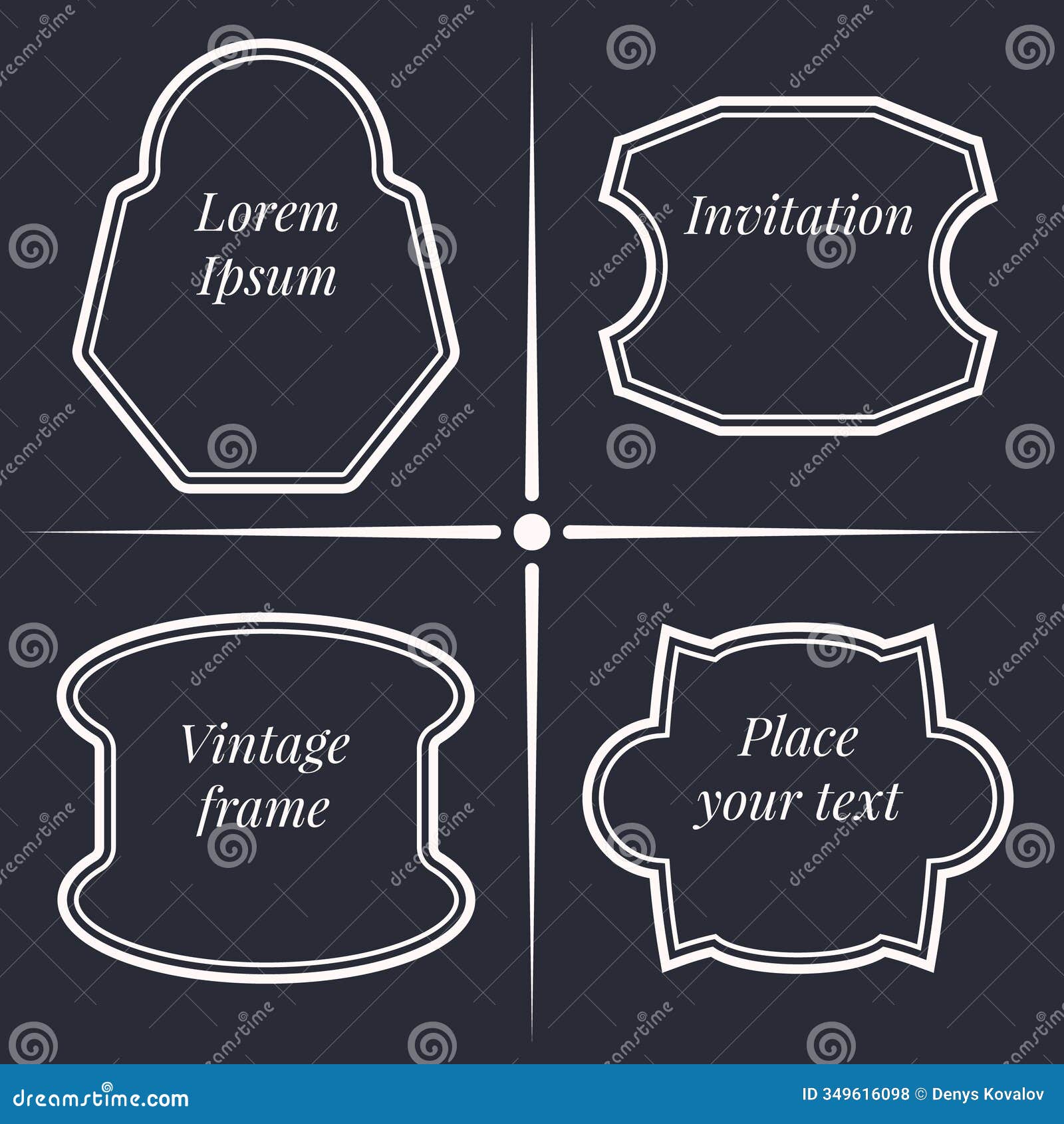 Elegantly Aesthetic Frames. a Set of Beautiful Frames. Vintage Style ...