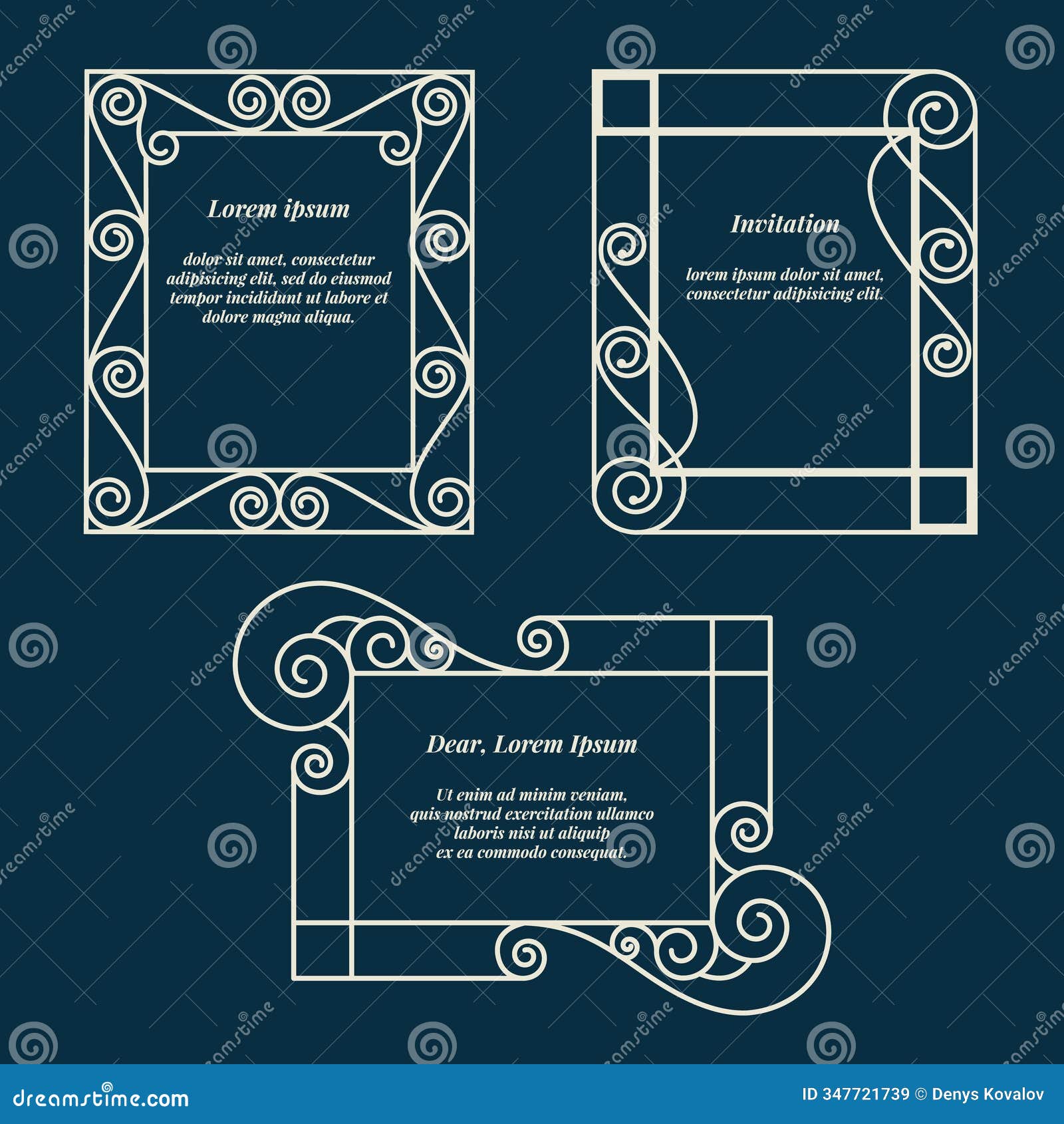 Elegantly Aesthetic Frames. a Set of Beautiful Frames. Vintage Style ...