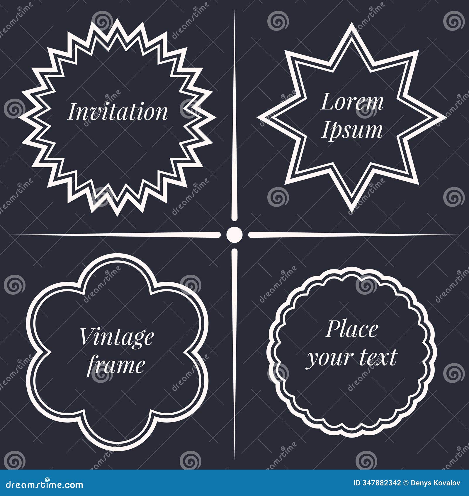 Elegantly Aesthetic Frames. a Set of Beautiful Frames. Vintage Style ...