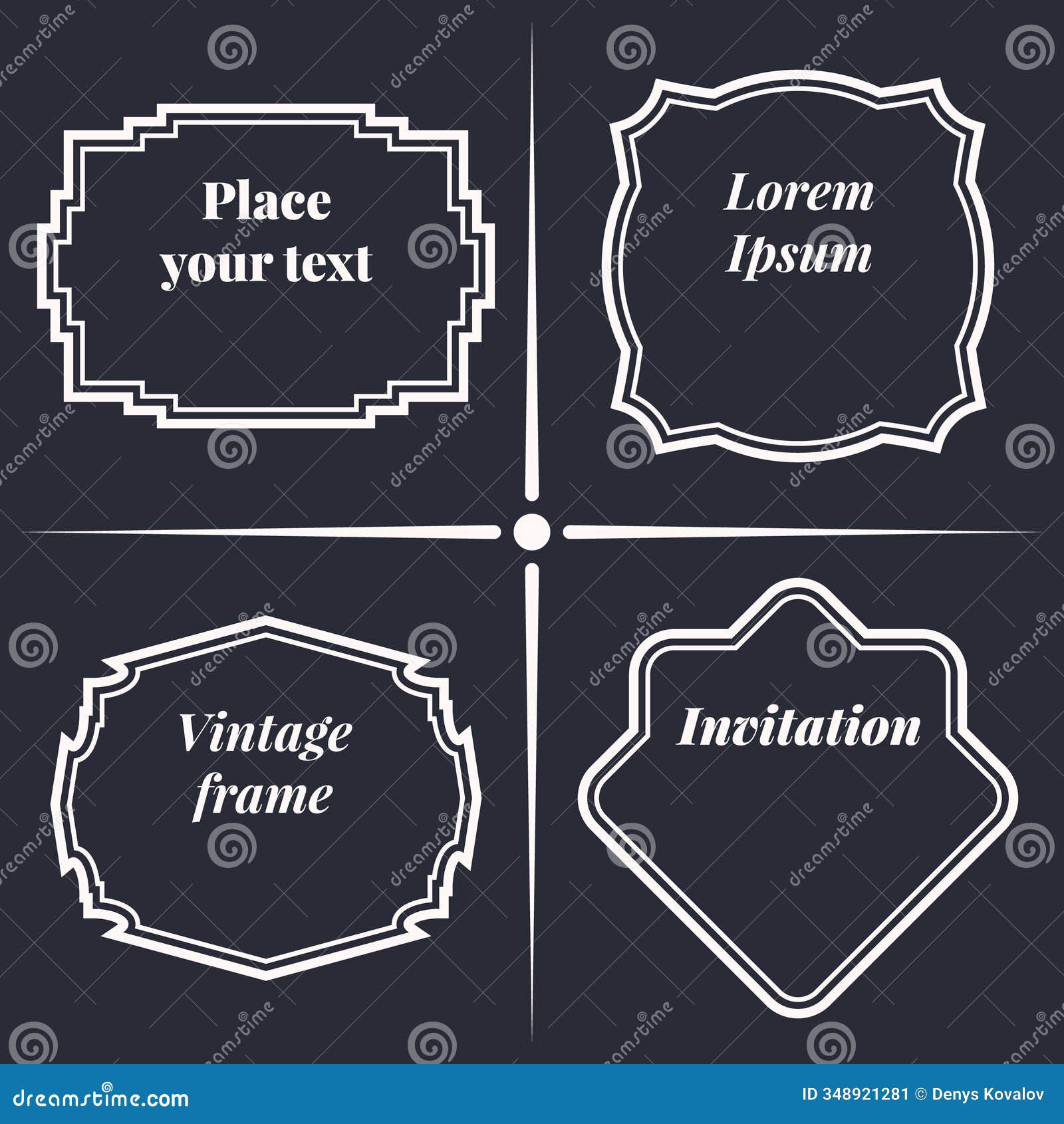 Elegantly Aesthetic Frames. a Set of Beautiful Frames. Vintage Style ...