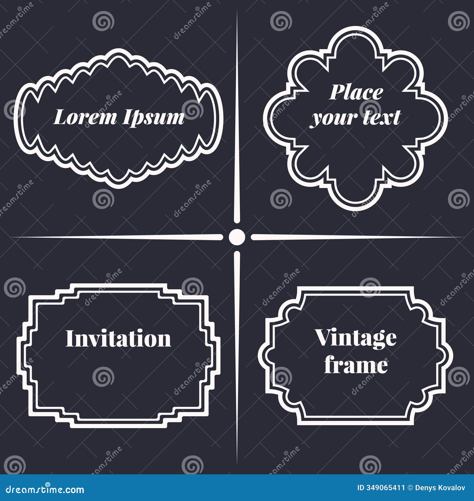 Elegantly Aesthetic Frames. a Set of Beautiful Frames. Vintage Style ...