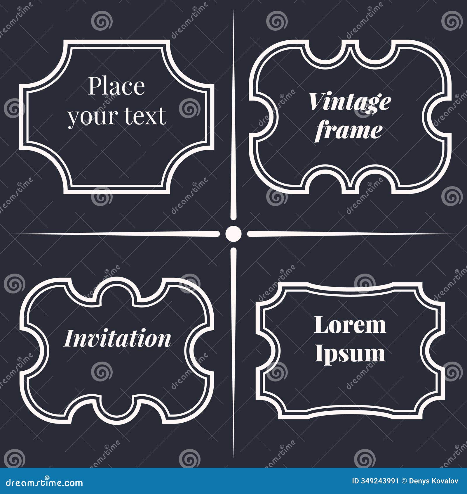 Elegantly Aesthetic Frames. a Set of Beautiful Frames. Vintage Style ...