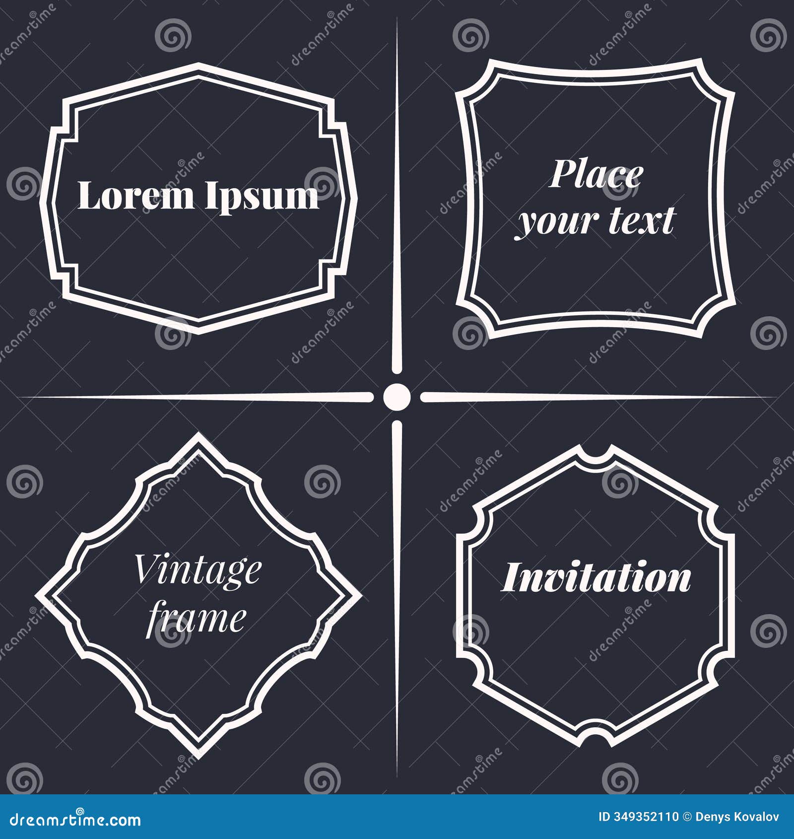 Elegantly Aesthetic Frames. a Set of Beautiful Frames. Vintage Style ...