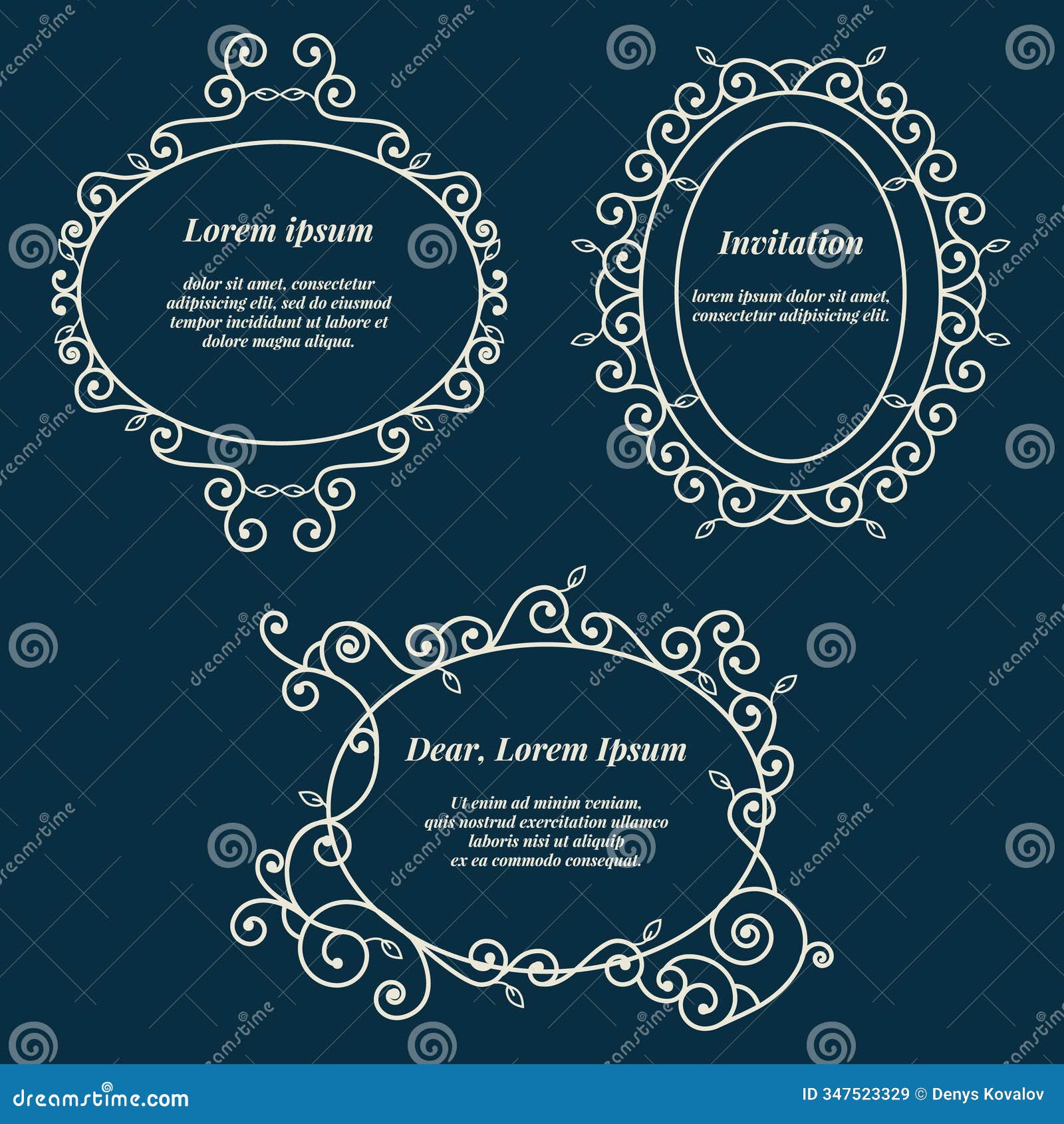 Elegantly Aesthetic Frames. a Set of Beautiful Frames. Vintage Style ...