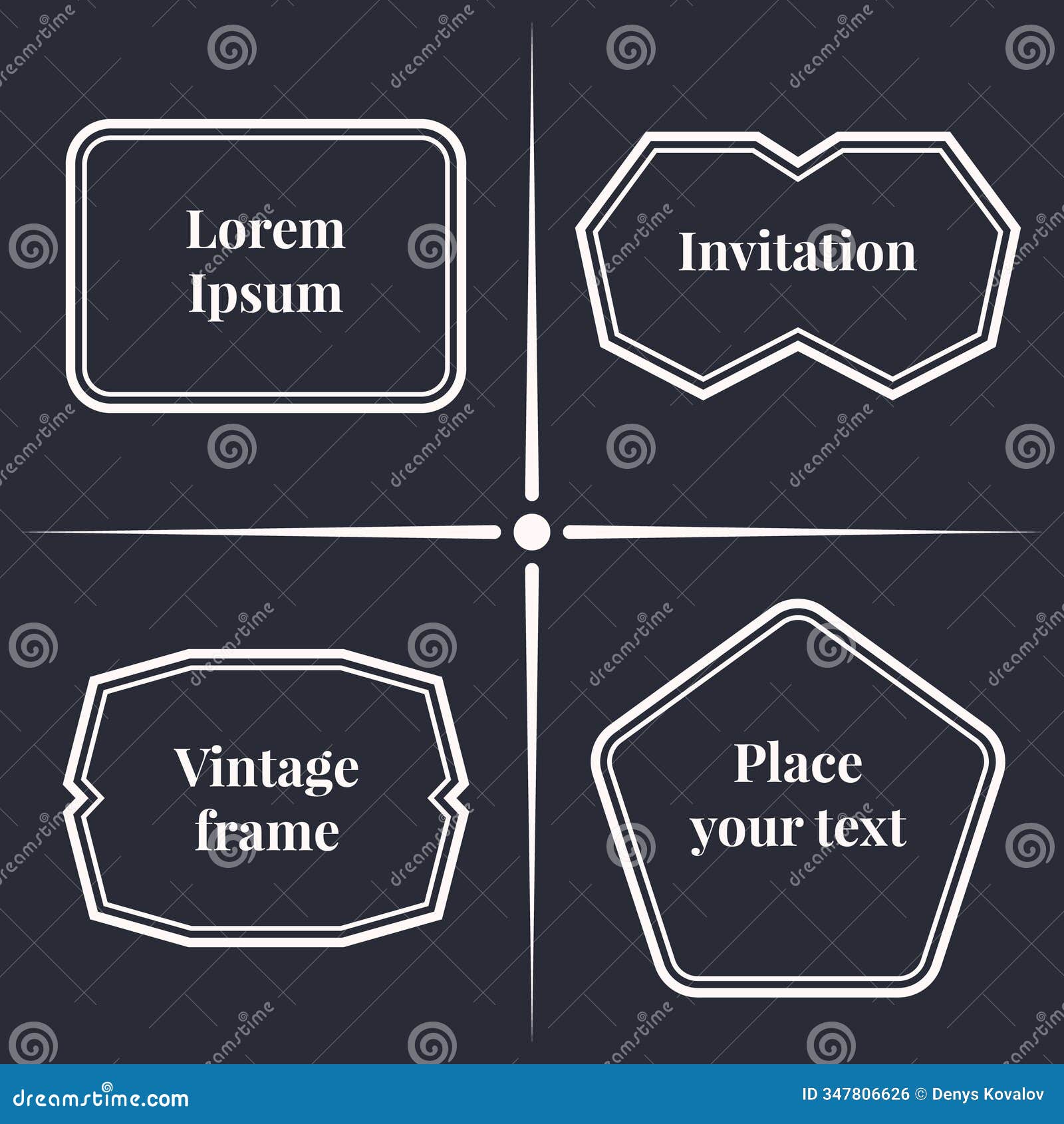 Elegantly Aesthetic Frames. a Set of Beautiful Frames. Vintage Style ...