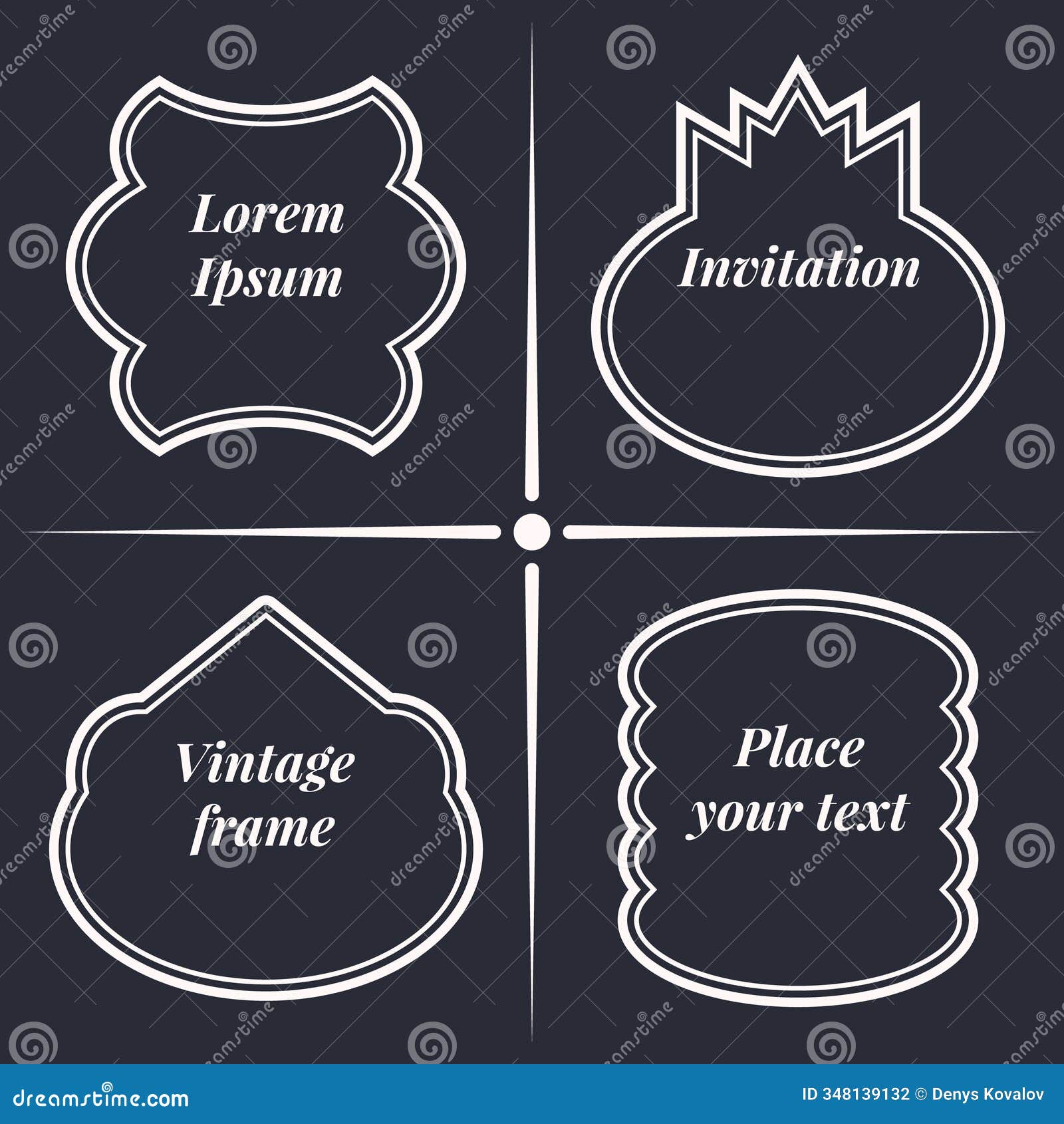 Elegantly Aesthetic Frames. a Set of Beautiful Frames. Vintage Style ...