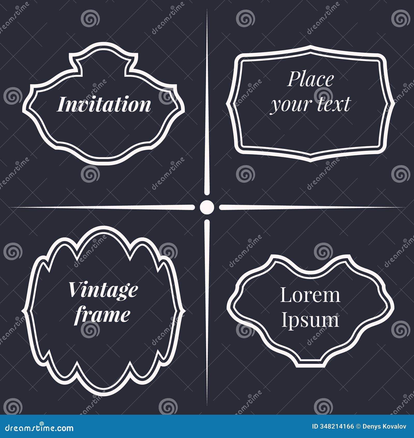 Elegantly Aesthetic Frames. a Set of Beautiful Frames. Vintage Style ...