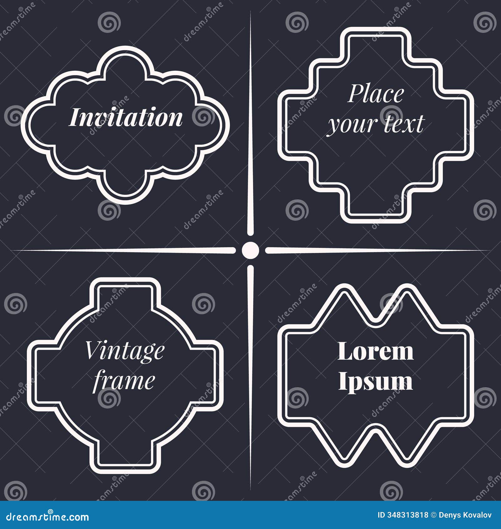 Elegantly Aesthetic Frames. a Set of Beautiful Frames. Vintage Style ...