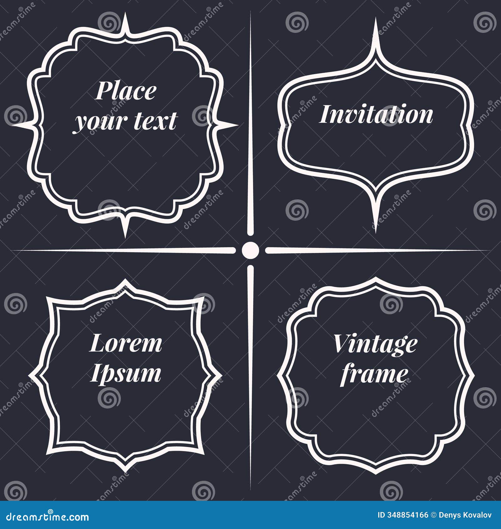 Elegantly Aesthetic Frames. a Set of Beautiful Frames. Vintage Style ...