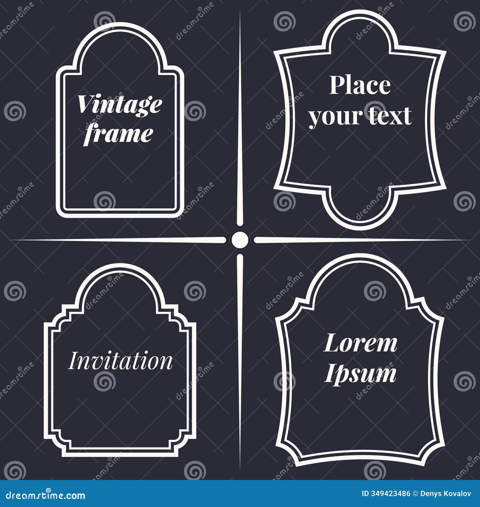 Elegantly Aesthetic Frames. a Set of Beautiful Frames. Vintage Style ...