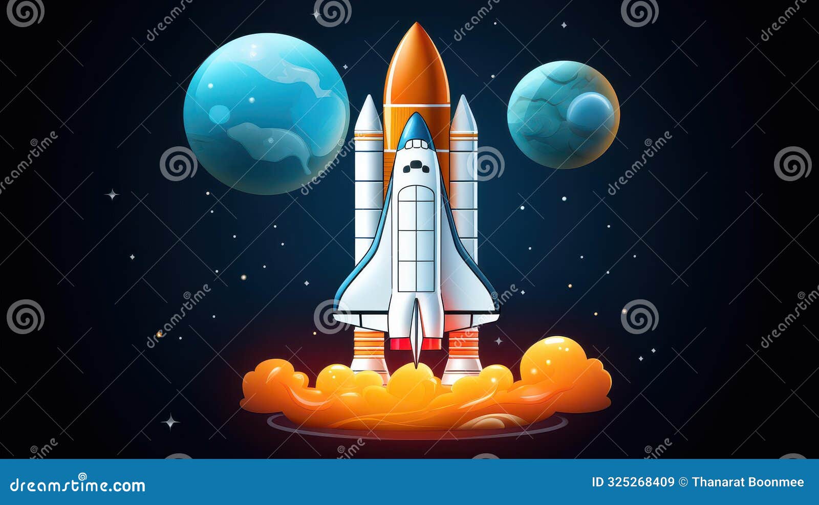 Elegantly Capture a Minimalist, Futuristic Space Shuttle Design from a ...