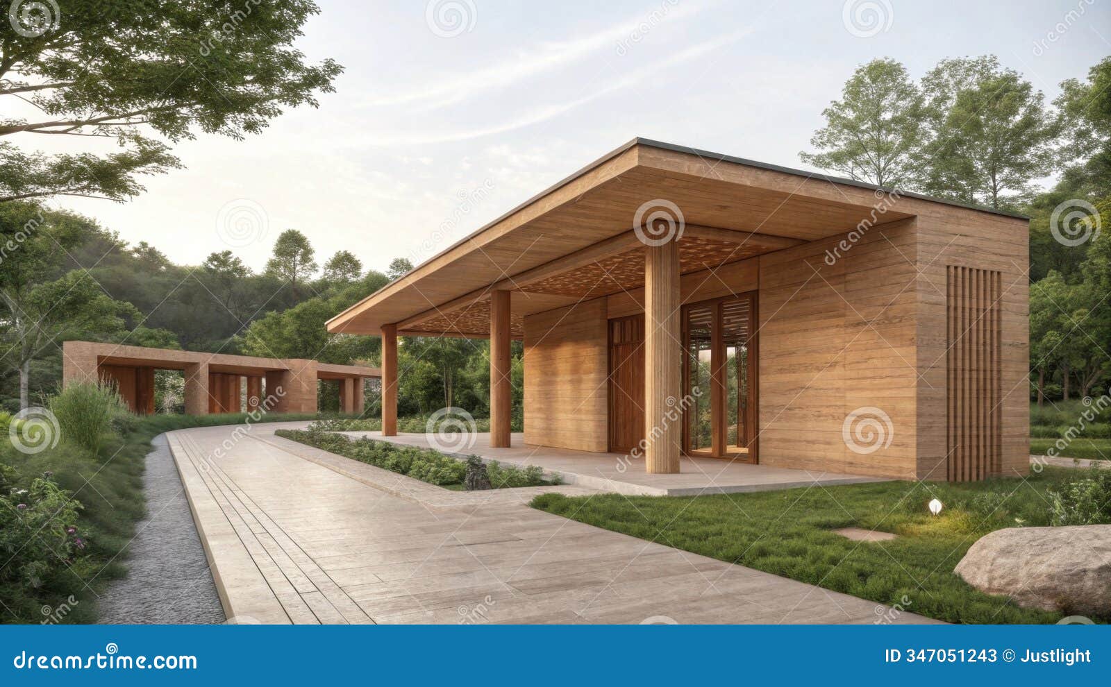 An Elegantly Designed Pavilion Made from Rammed Earth Merging ...