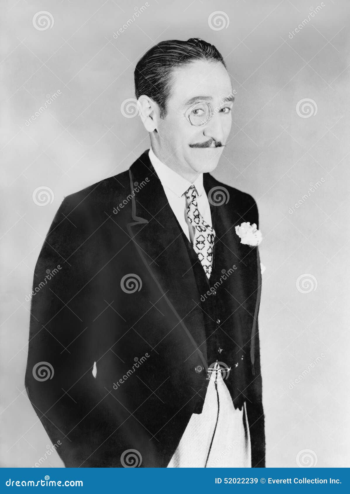 Elegantly Dressed Man with a Monocle Stock Image - Image of nostalgic ...