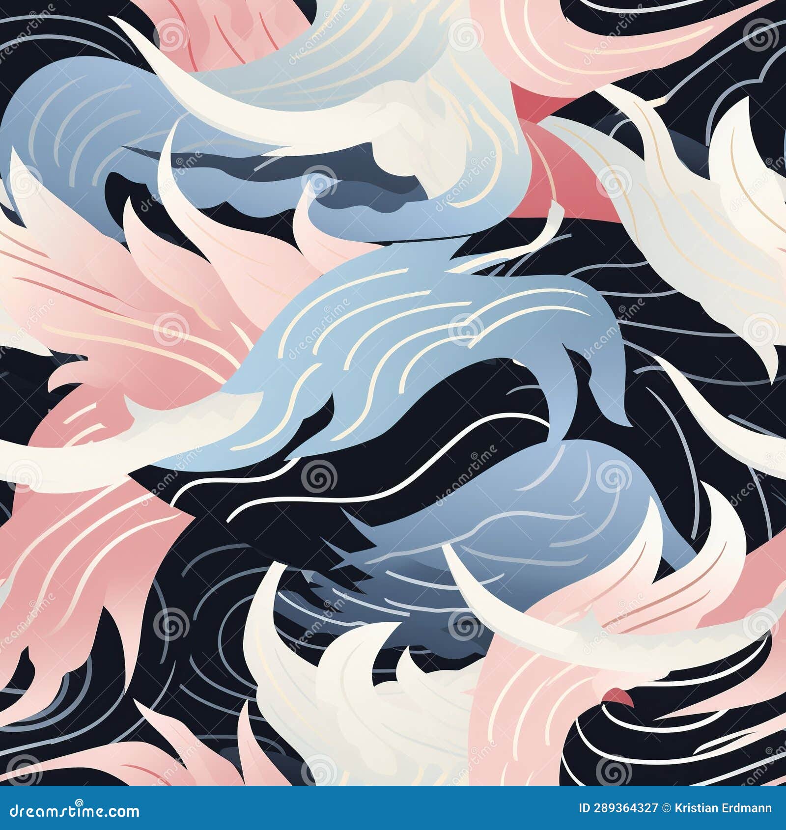 An Elegantly Minimal Seamless Pattern Featuring Stylized Renditions of ...