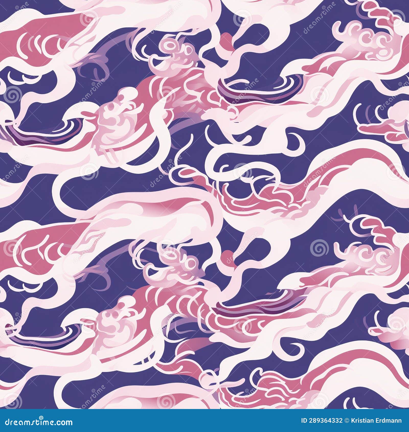 An Elegantly Minimal Seamless Pattern Featuring Stylized Renditions of ...