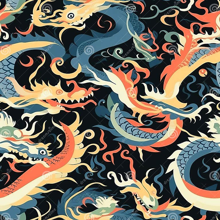 An Elegantly Minimal Seamless Pattern Featuring Stylized Renditions of ...