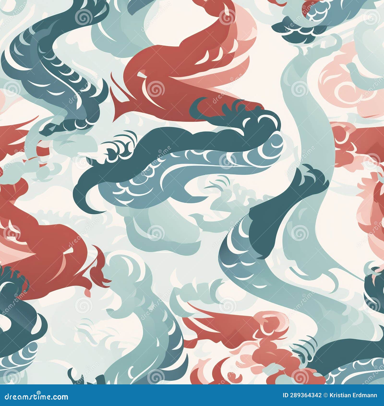 An Elegantly Minimal Seamless Pattern Featuring Stylized Renditions of ...