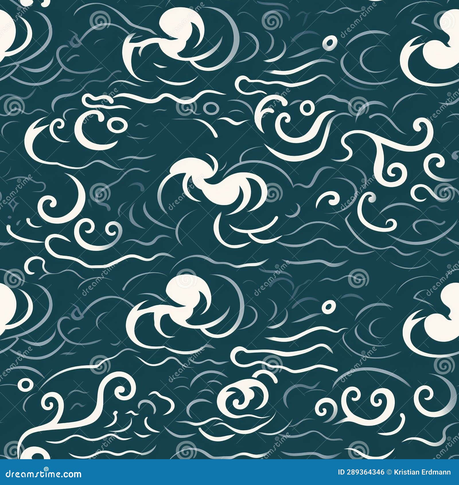 An Elegantly Minimal Seamless Pattern Featuring Stylized Renditions of ...